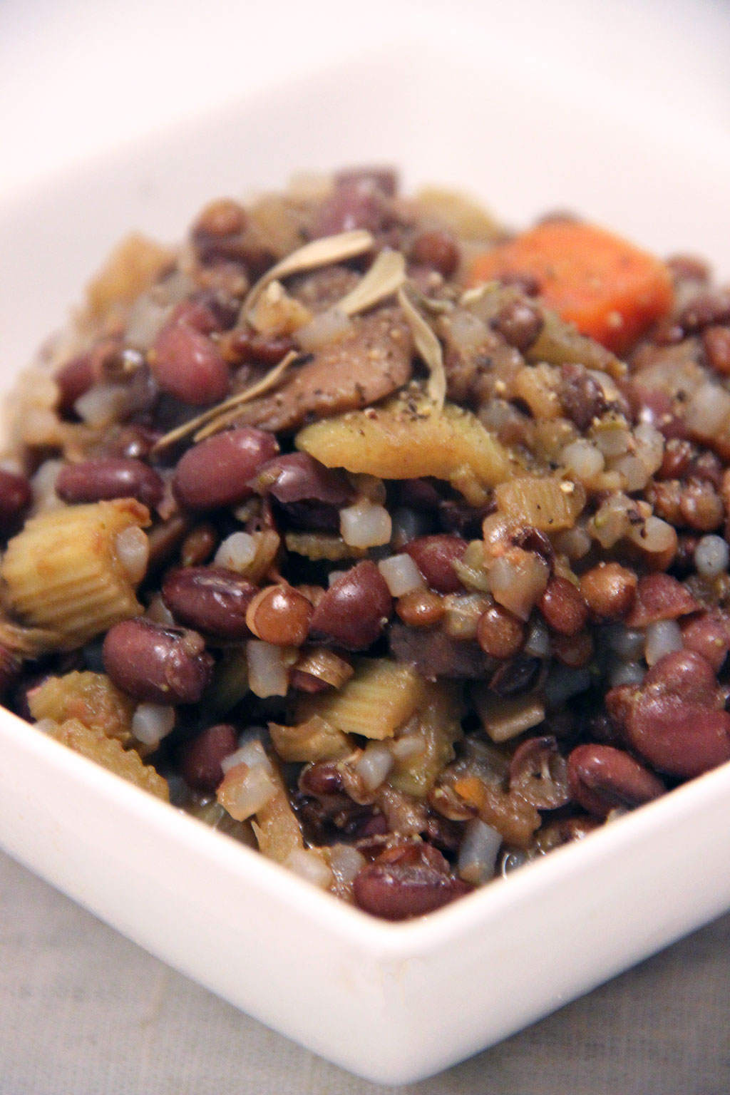 Mijoté de haricots azuki, perles de konjac et champignons - Not parisienne