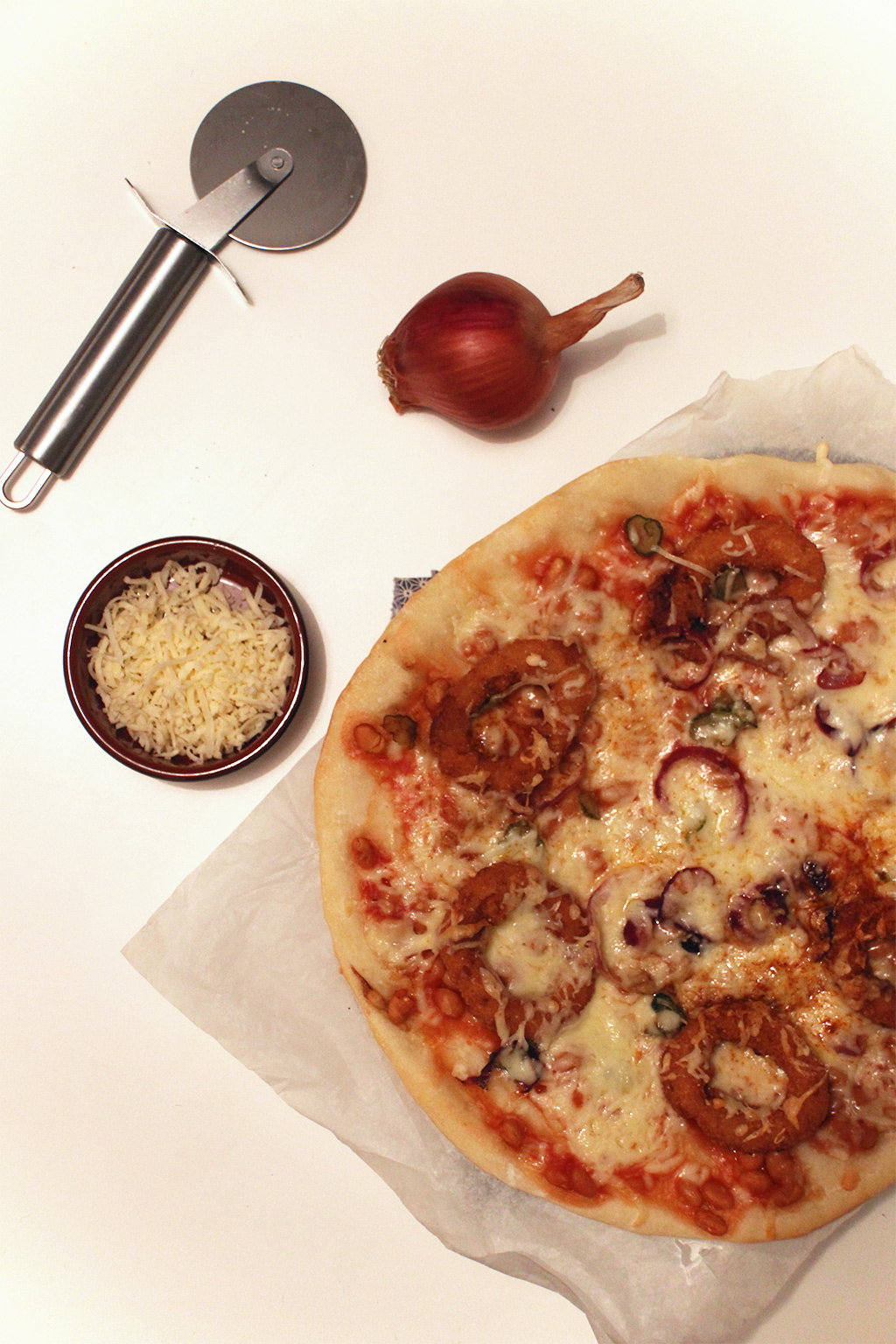 Pizza aux onion rings - Not parisienne