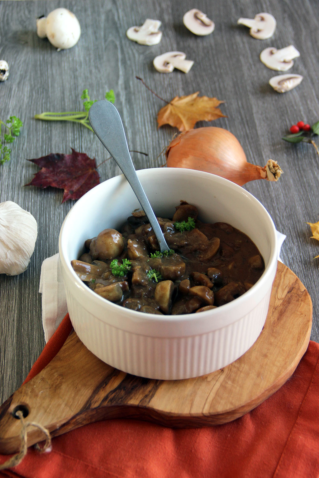 Champignons à la crème et vinaigre balsamique - Not parisienne