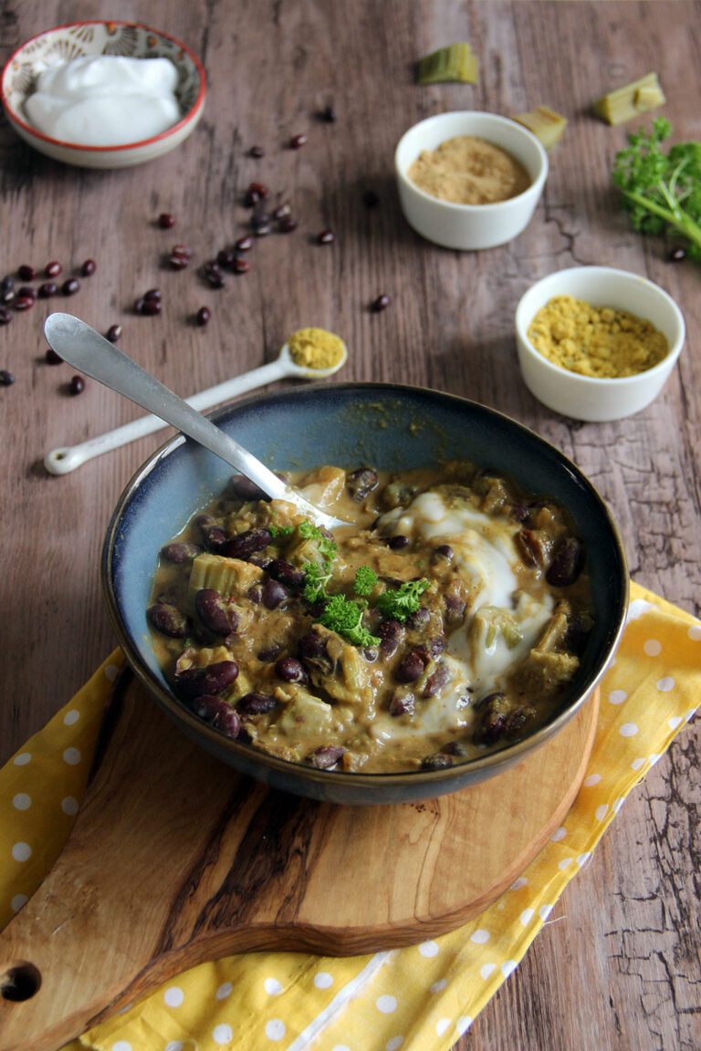 Curry de haricots rouges à la rhubarbe - Not parisienne