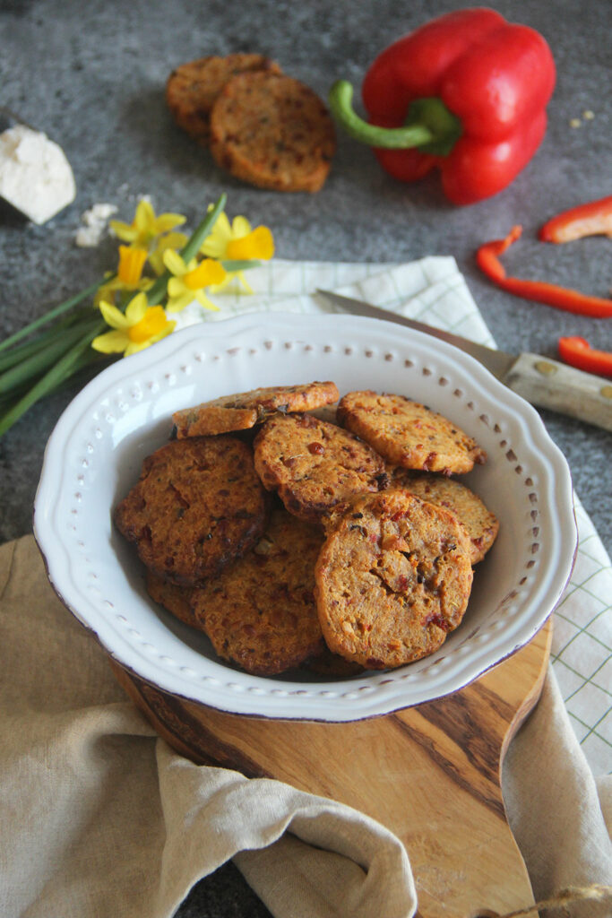 Cookies salés aux poivrons et gouda - Not parisienne