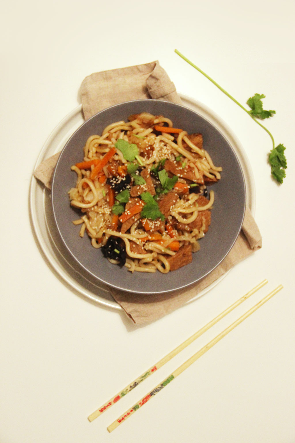 Nouilles udon sauce teriyaki (Yaki udon ) - Not parisienne