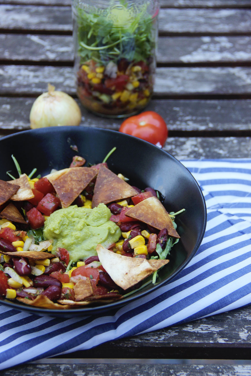 Salade tex-mex aux tortillas croquantes - Not parisienne