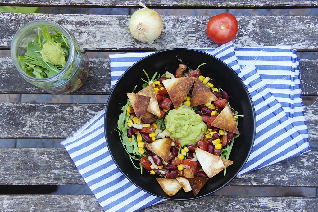 Salade tex-mex aux tortillas croquantes - Not parisienne