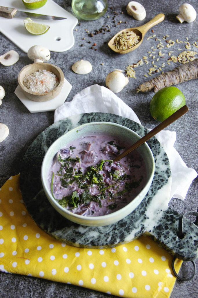 Bouillon de lait de coco aux champignons et riz - Not parisienne