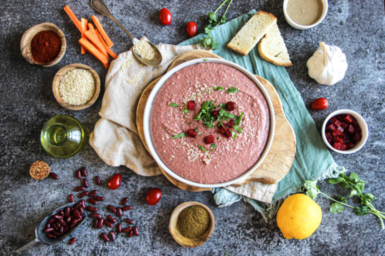 Houmous de haricots rouges et betteraves - Not parisienne